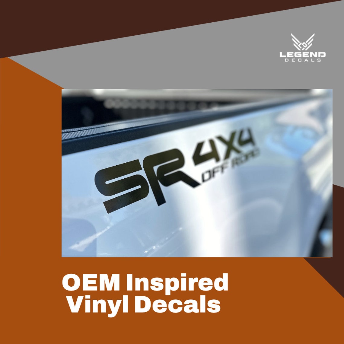 SR 4x4 Off-road Vinyl Decals set of 2 Tacoma Decals multiple Solid ...
