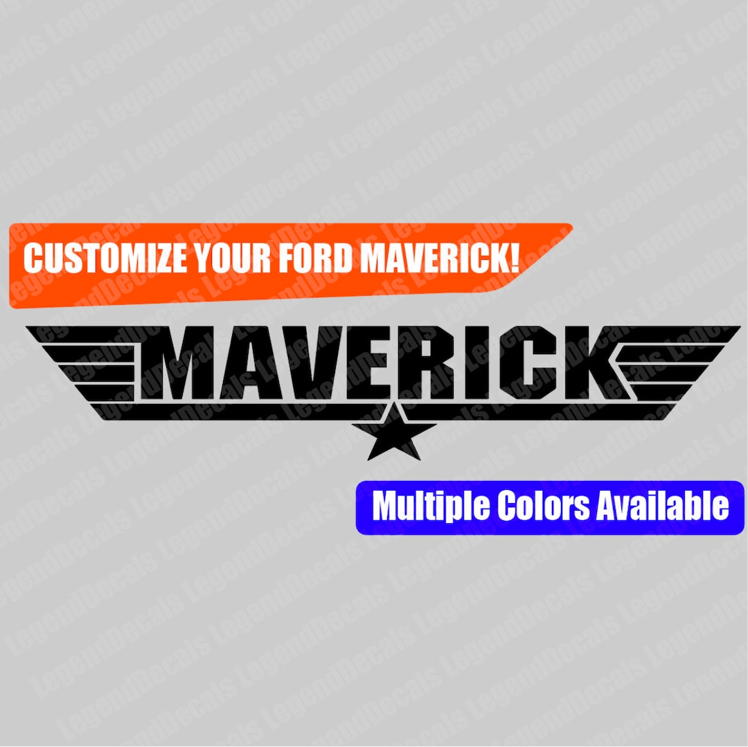 Top Gun Ford Maverick Decal set of 2 Quality Outdoor Vinyl - Etsy