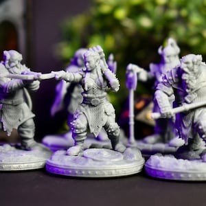 Dwarf Warrior Male, Female Dnd Miniature Bundle, Classic Dungeon Hero ...