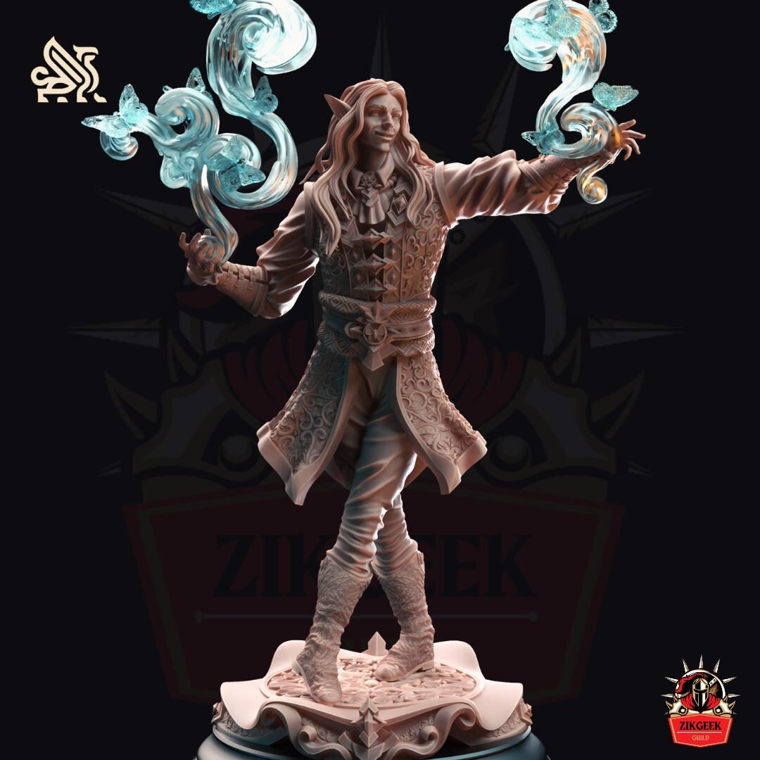 Elven Enchanting Sorcerer Wizard Mage Dnd Miniature Dungeons and ...