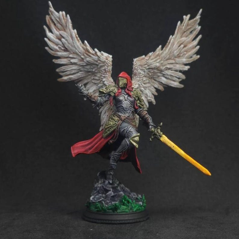 Winged Knight, Ascended Commander Miniature: 28/32/38mm Fantasy RPG ...