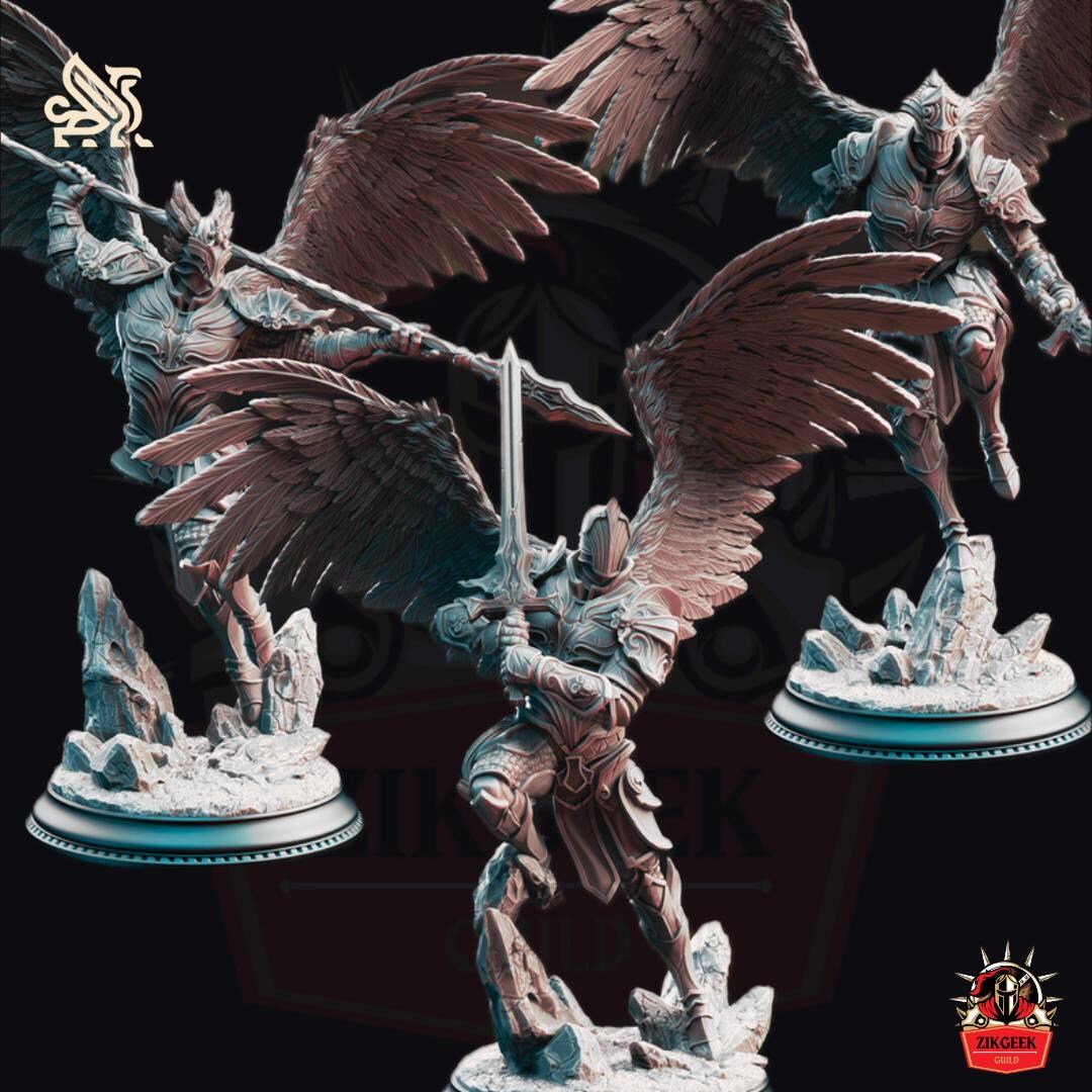 Angelic Warriors Fighter Enemy Dnd Miniature Dungeons and Dragons Mini ...