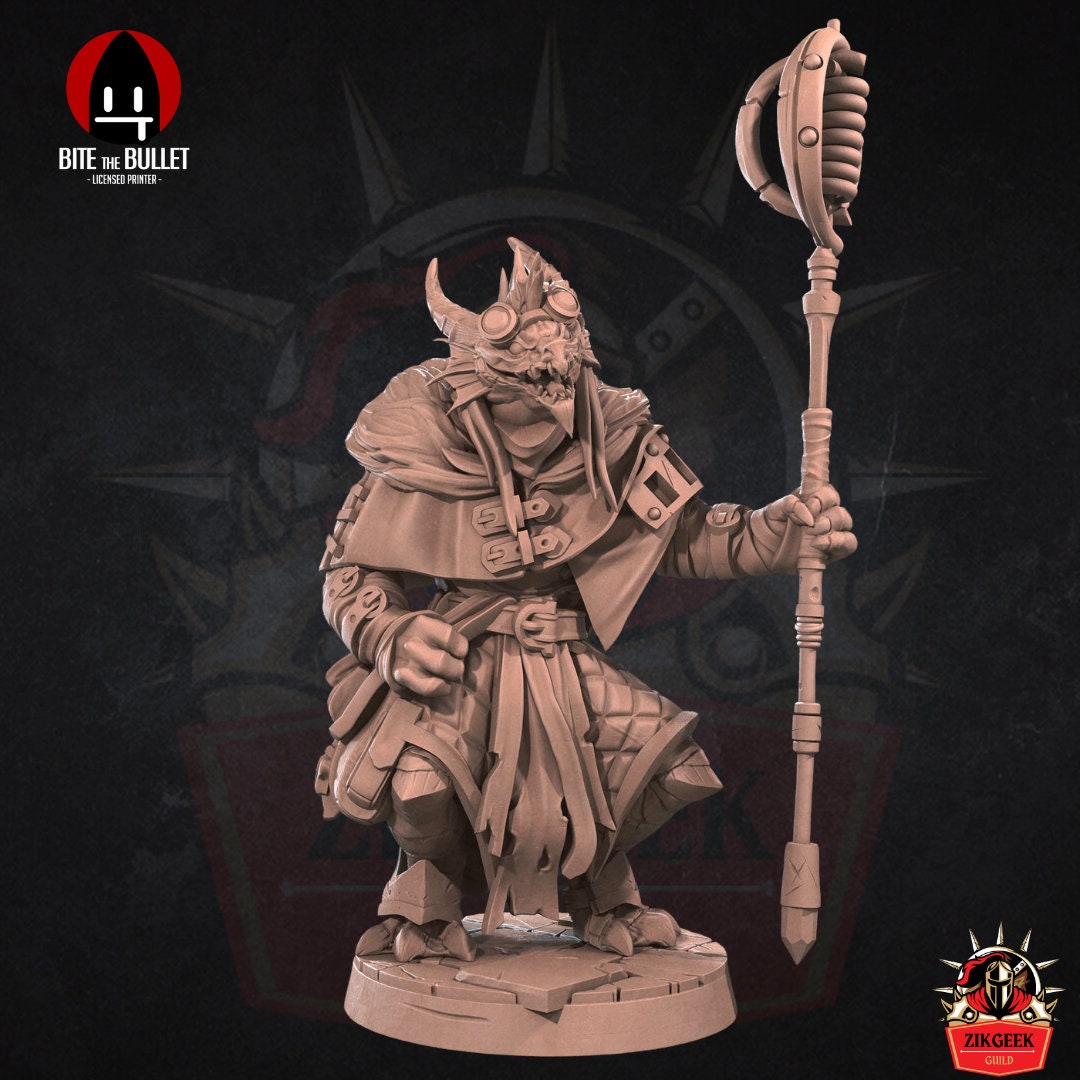 Dragonborn Male Artificer Miniature: 28/32/38mm Fantasy RPG Mini for ...