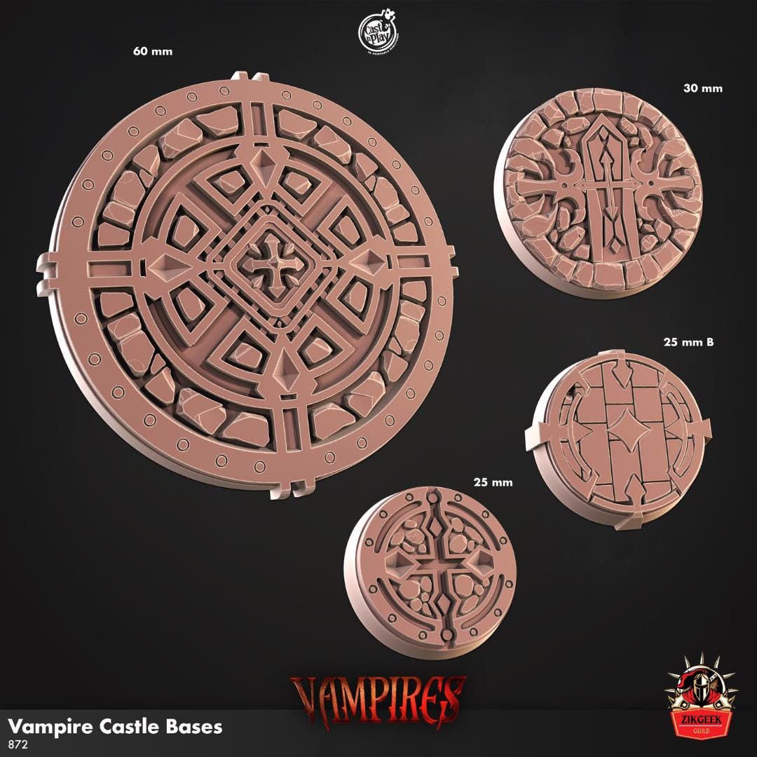 Vampire Castle Terrain Bases, Furniture Base Miniature Dungeons and ...