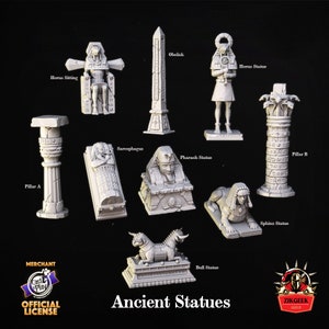Anubis Egyptian Ancient Statues Terrain Dnd Miniatures, Hero Quest RPG ...