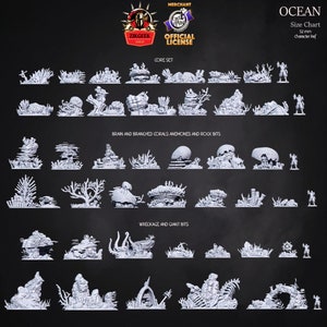 Ocean Corals Dnd Terrain Miniatures, Hero Quest RPG Tabletop Game, 5e ...