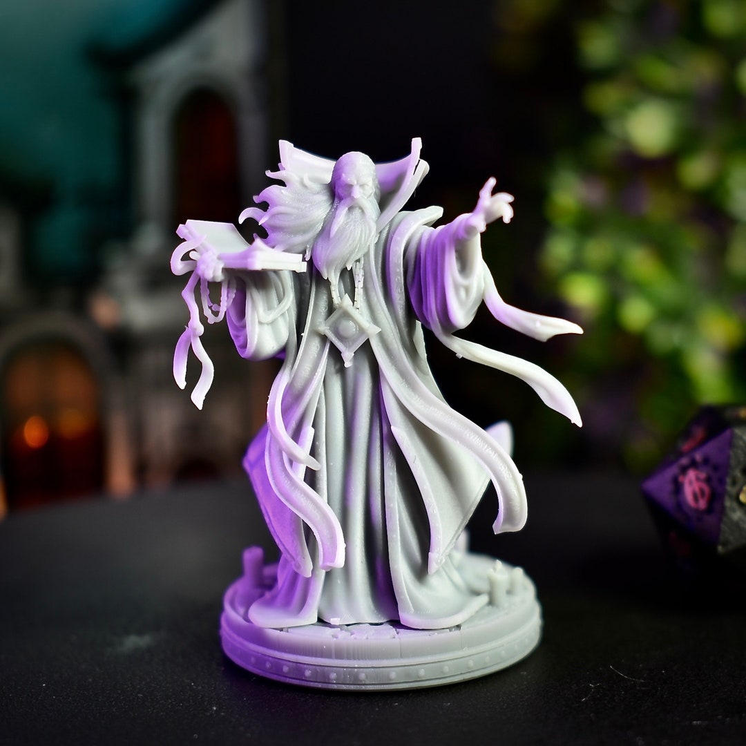 Human Wizard, Mage, Sorcerer Miniature Dungeons and Dragons Mini, Hero ...