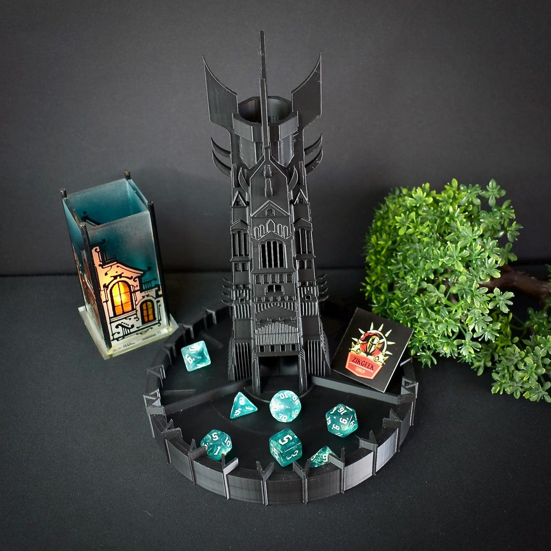 The Tower of Orthanc Isengard, Uruk-hai Dice Tower: for Dnd, TTRPG, and ...