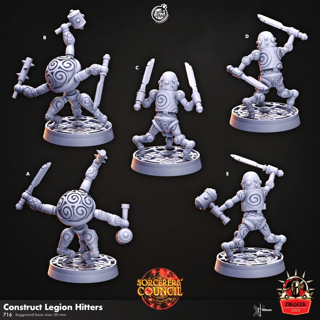 Magician Golems Hitters Dnd Enemy Miniature Masters of Dungeon Hero Quest RPG Tabletop Game ...