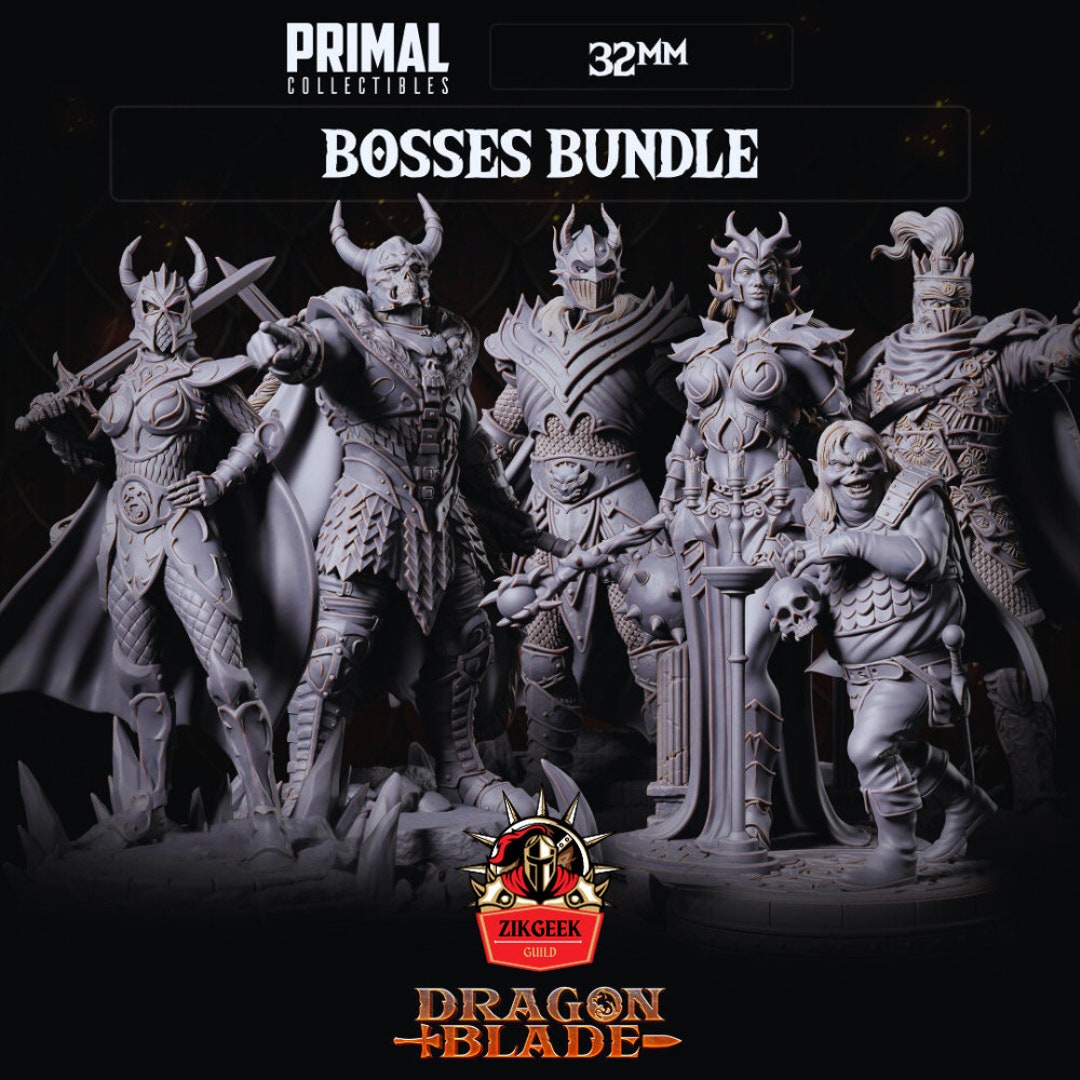 Bosses Bundle 6 Pc, Dnd Enemy Miniature Set, Warlock, Hobgoblin ...