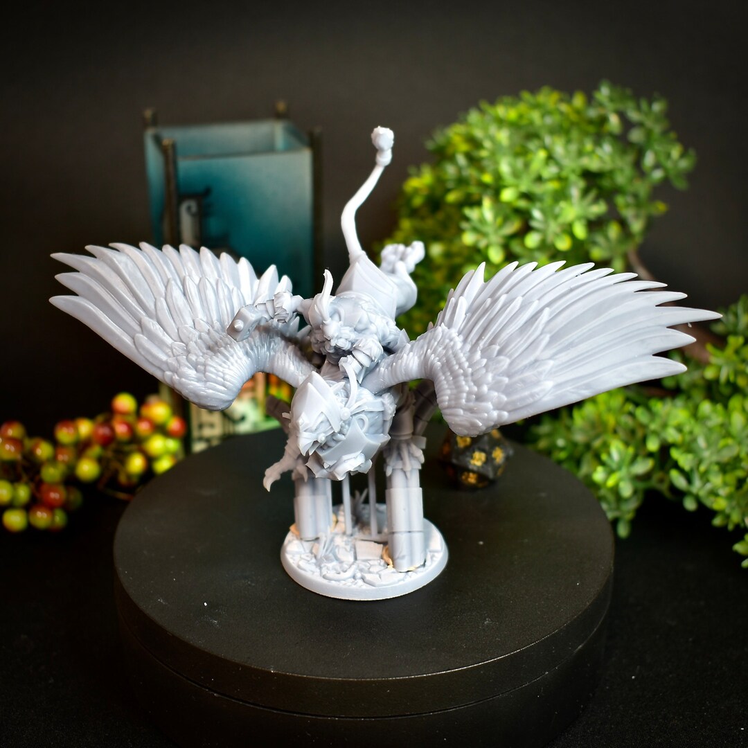 Dwarf Fighter on Gryphon Dnd Miniature, Heroquest RPG, Tabletop Game ...