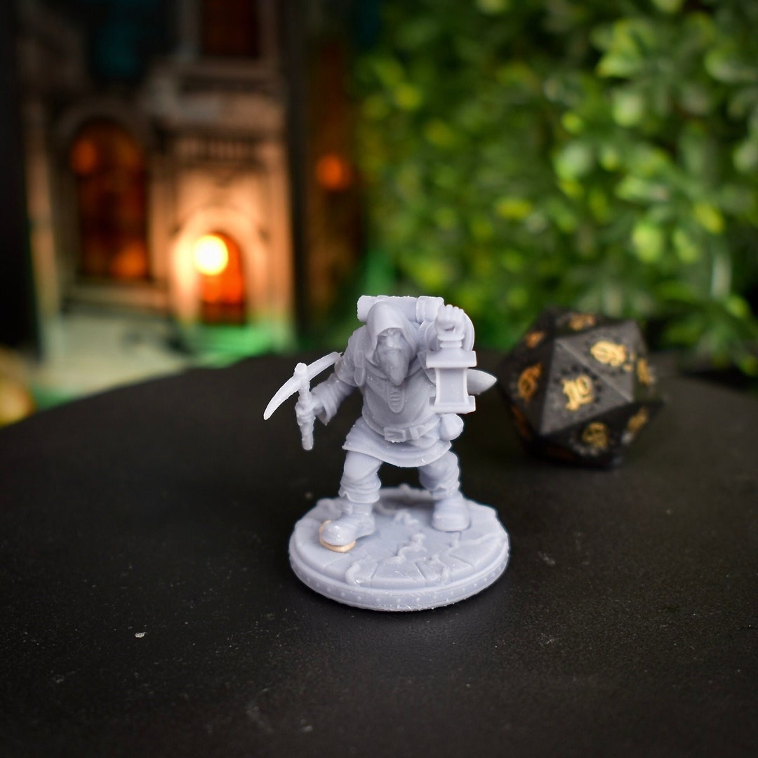 Dwarf Male Miner Miniature: 28/32/38mm Fantasy RPG Mini for Dnd, TTRPG ...