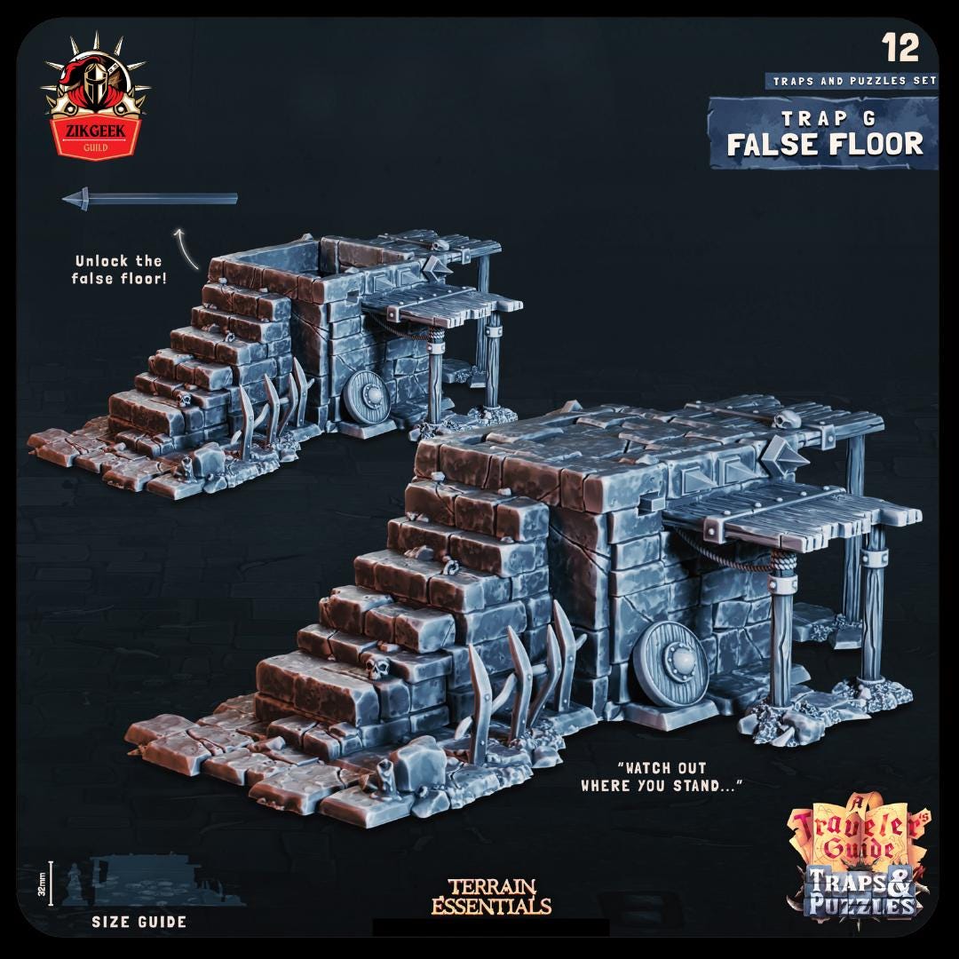 False Floor Traps and Puzzles Furniture Terrain Miniature Dungeons and ...