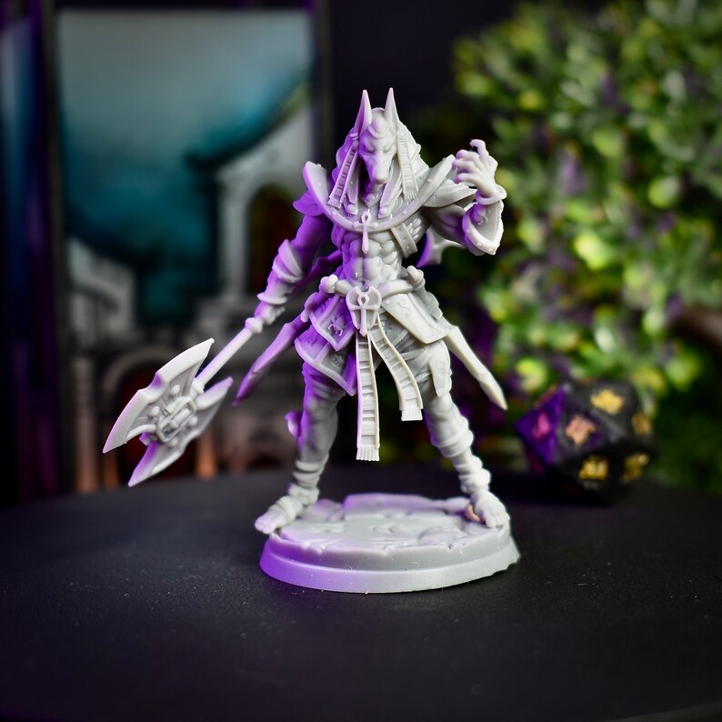 Anubis & Corpse Sorcerers Miniatures: 28/32/38mm Fantasy RPG Mini for ...