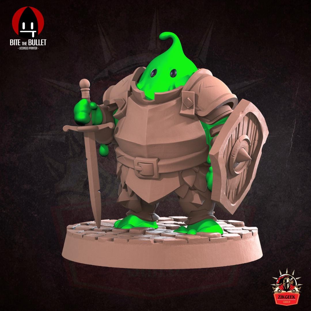 Plasmoid Warrior Miniature: 28/32/38mm Fantasy RPG Mini for Dnd, TTRPG ...