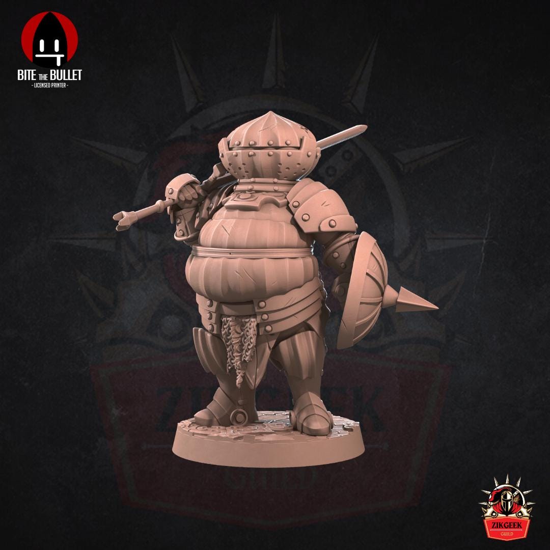 Onion Knight Creature Miniature: 28/32/38mm Fantasy RPG Mini for Dnd ...