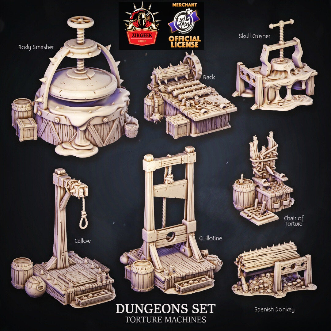 Dungeon Torture Machines Set Dnd Terrain Miniatures Hero - Etsy