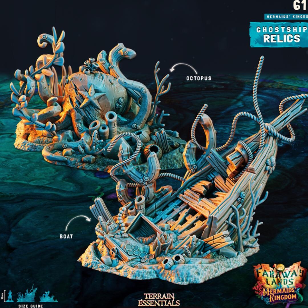 Mermaids Kingdom Terrain - Ghostship Relics Ocean, Dungeons and Dragons ...