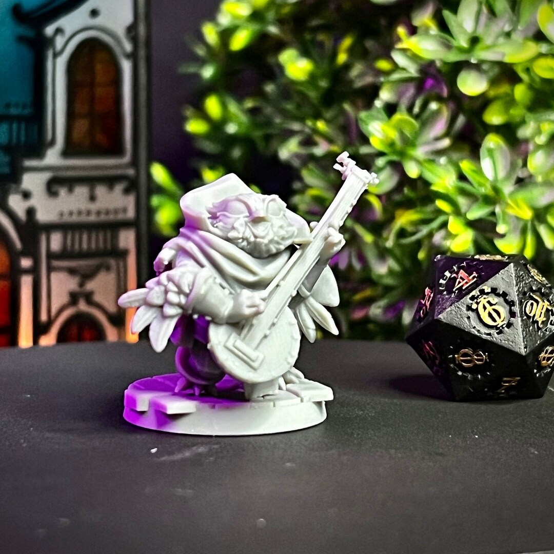 Owl Bard DnD Fighter DnD Miniature, Dungeons and Dragons Mini, Hero ...