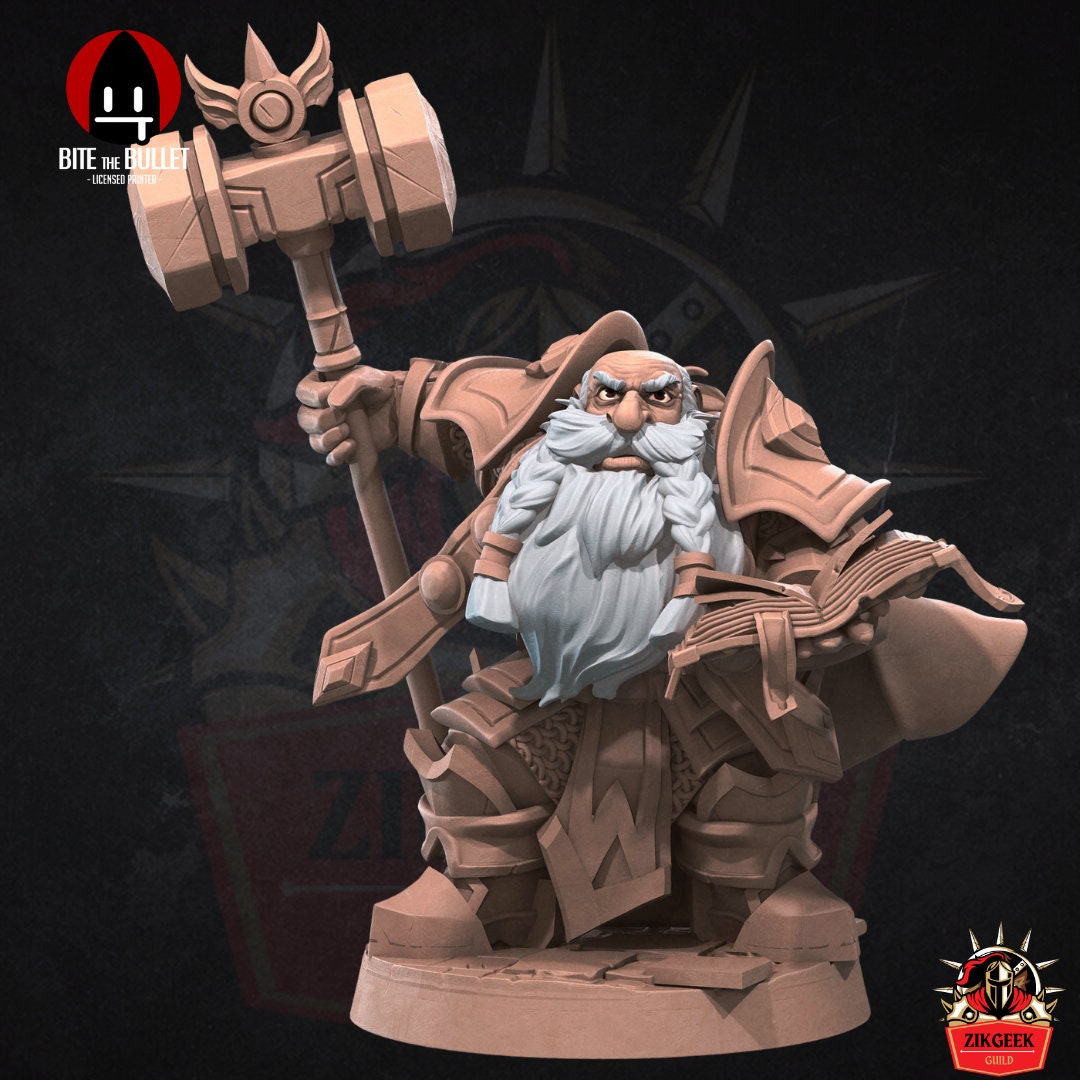 Dwarf High Priest Dnd Miniatures Dungeons and Dragons Mini, Hero ...