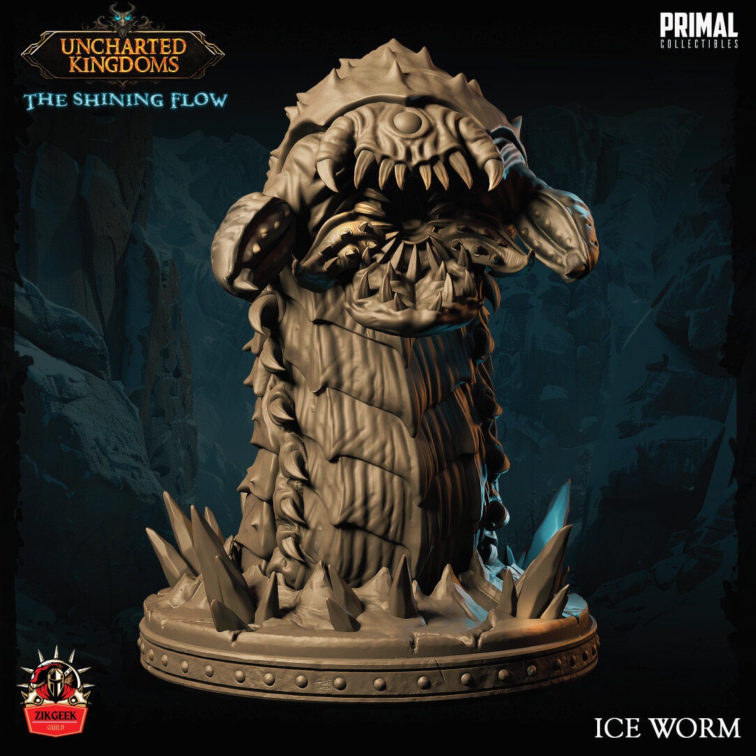Monster Worm Ice Miniature Dungeons and Dragons Mini Hero Dungeon Quest ...
