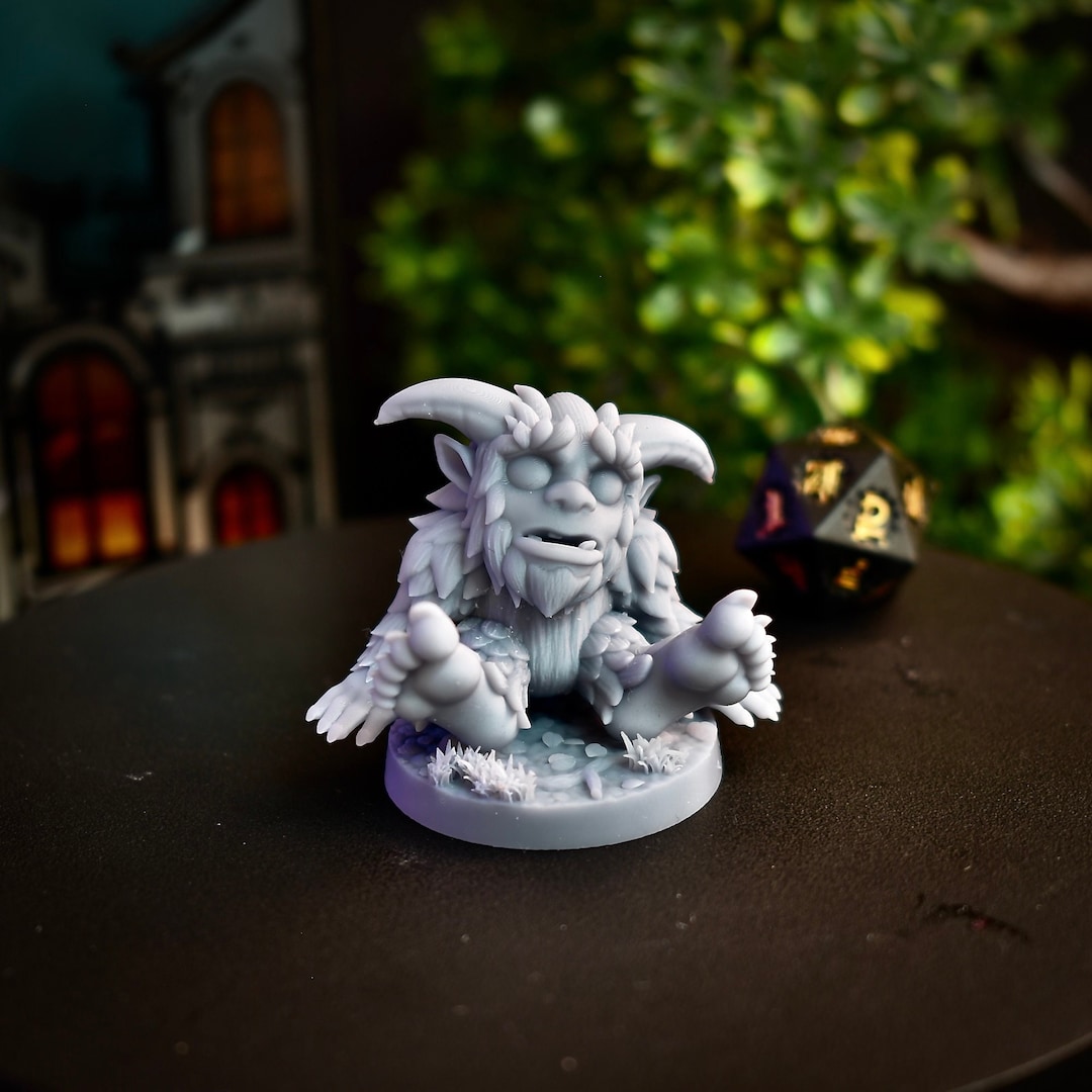 Baby Yeti Wow Miniature: 28/32/38mm Fantasy RPG Mini for Dnd, TTRPG - Etsy