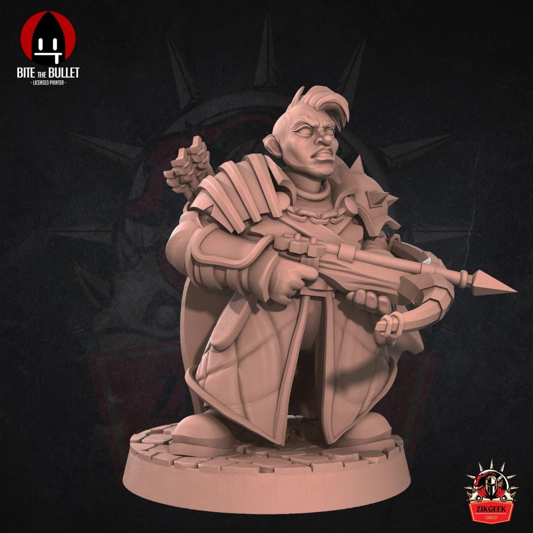 Duergar Female Dwarf Ranger Miniature: 28/32/38mm Fantasy RPG Mini for ...