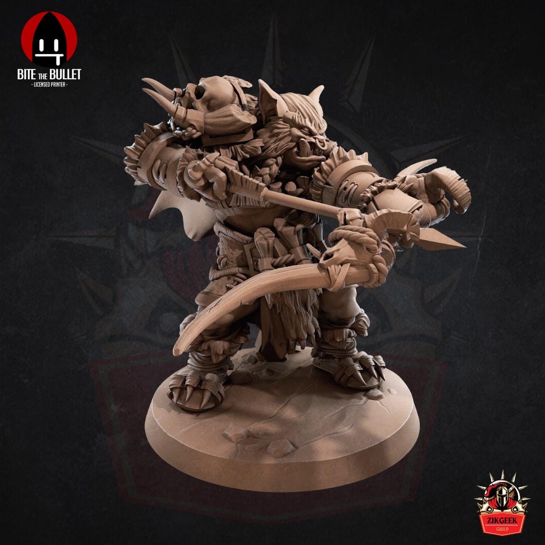 Bugbear Hunter Archer Ranger Miniature Dungeons and Dragons Mini Hero ...