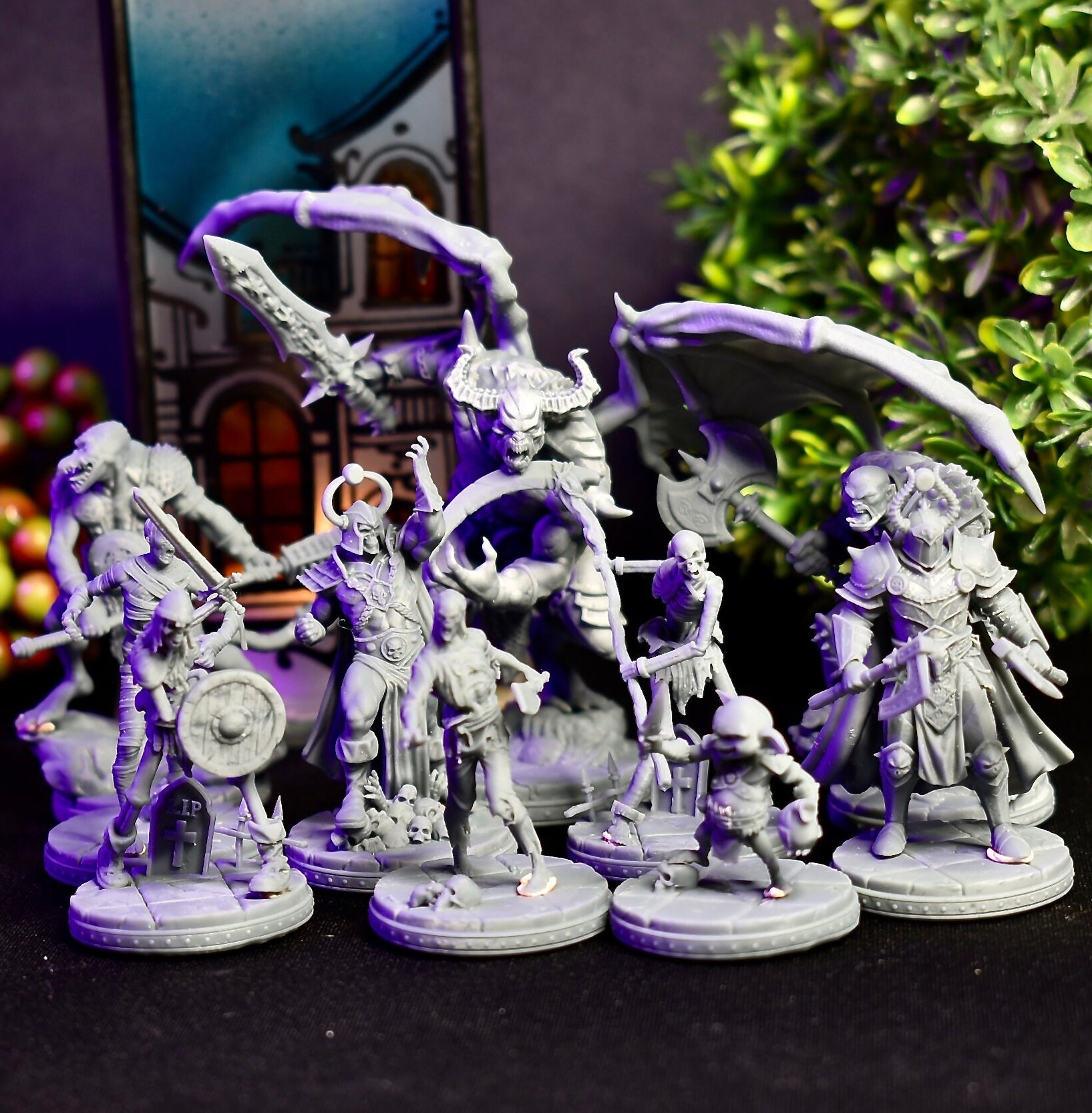 Classic Monsters X10 Miniatures Set: 28/32/38mm Fantasy RPG Mini for ...