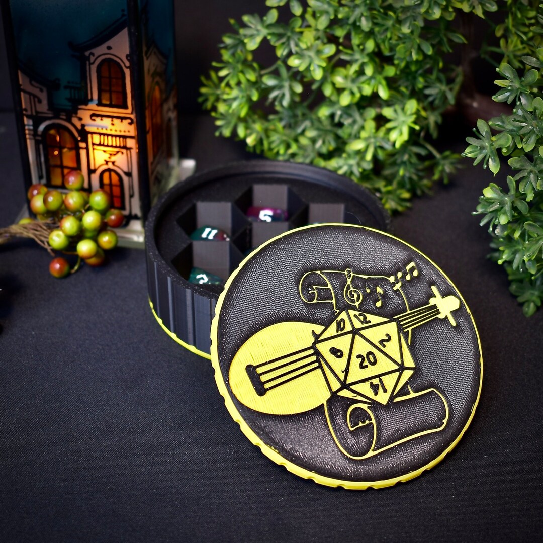 Bard Dnd Dice Case Dice Rolling Tray Custom Dnd Vault Dice Tray RPG ...