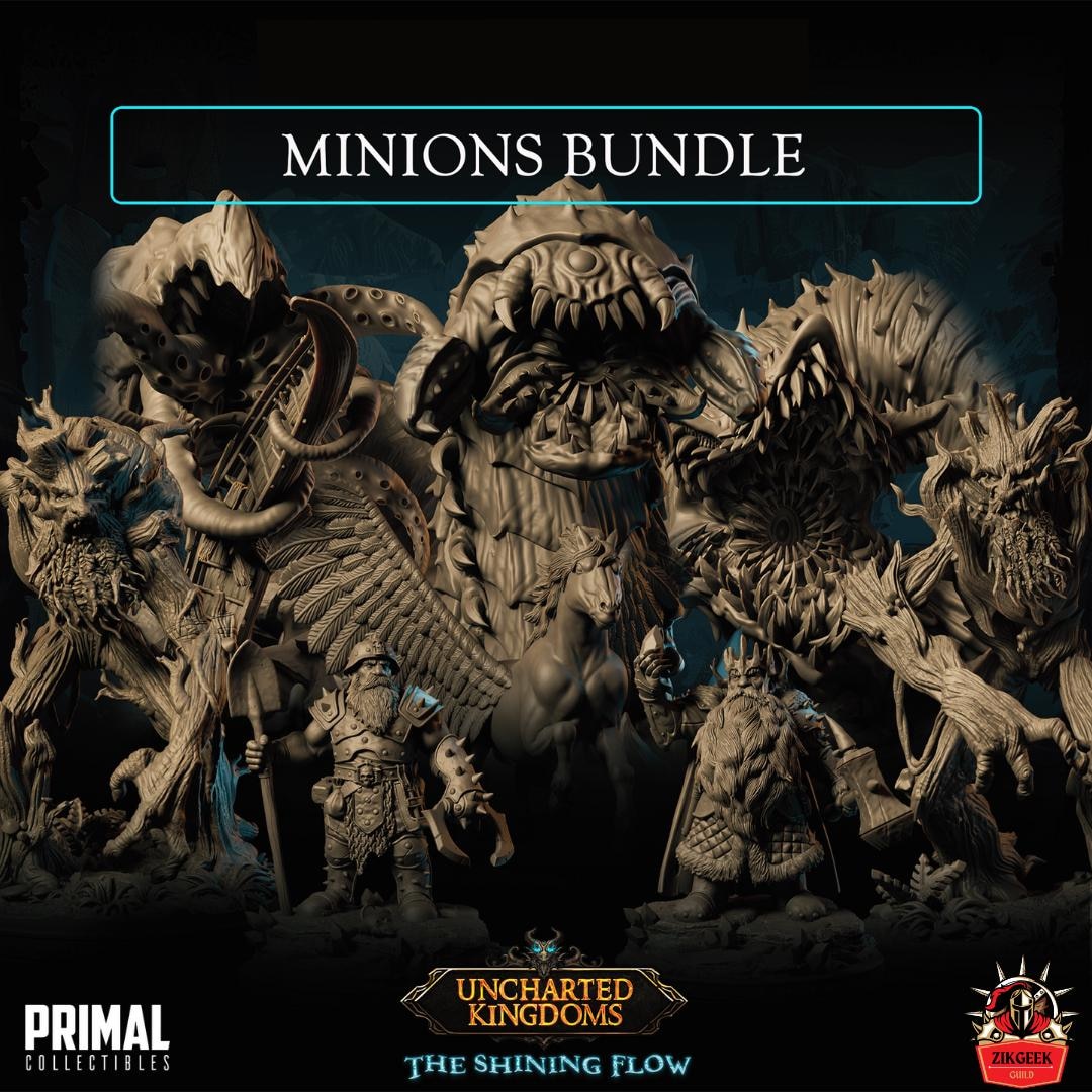 Monsters & Minions Bundle Miniatures: 28/32/38mm Fantasy RPG Mini for ...