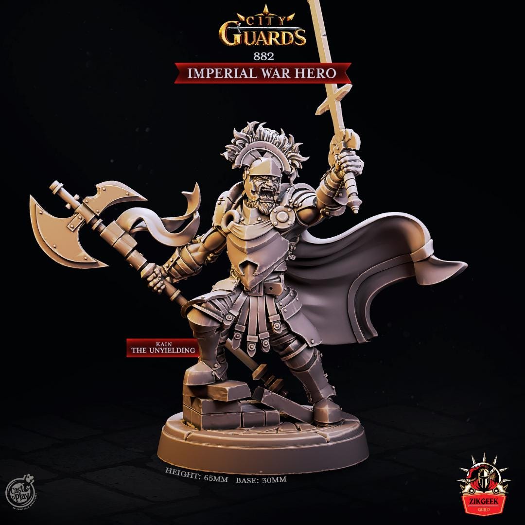 Imperial War Hero Knigth Warrior Miniature Dungeons and Dragons Mini ...