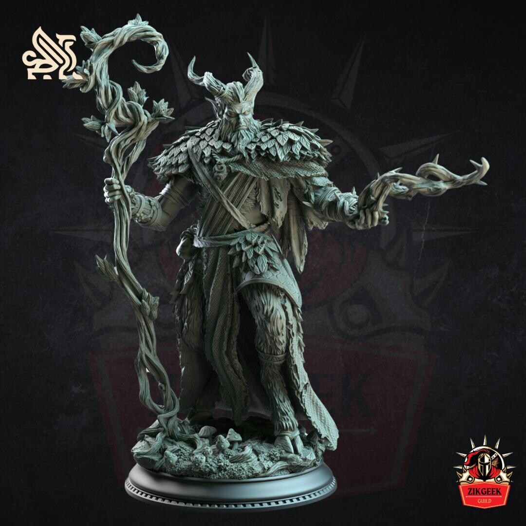 Male Satyr Druid Miniature: 28/32/38mm Fantasy RPG Mini for Dnd, TTRPG ...