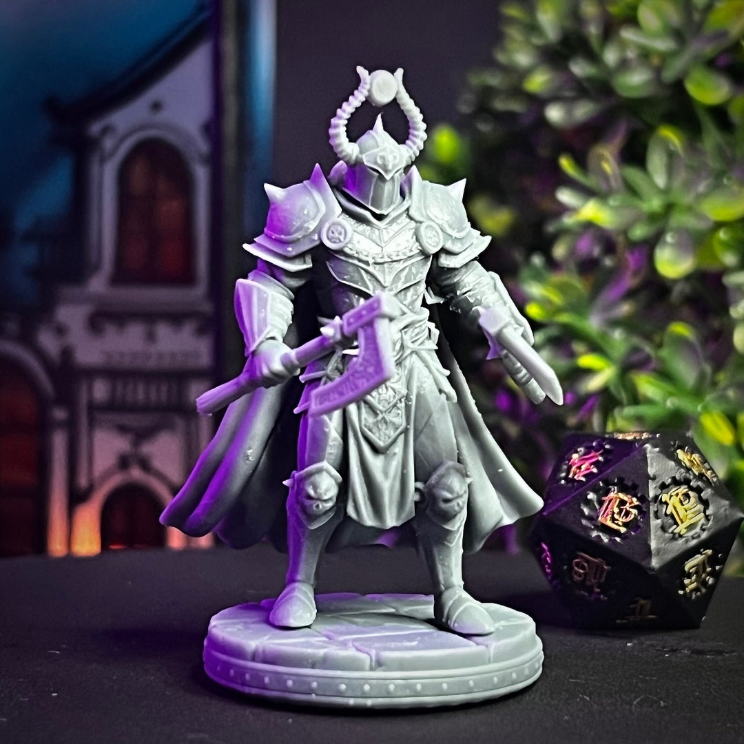 Death Knight Two Axe Enemy Miniature Dungeons and Dragons Mini Hero ...