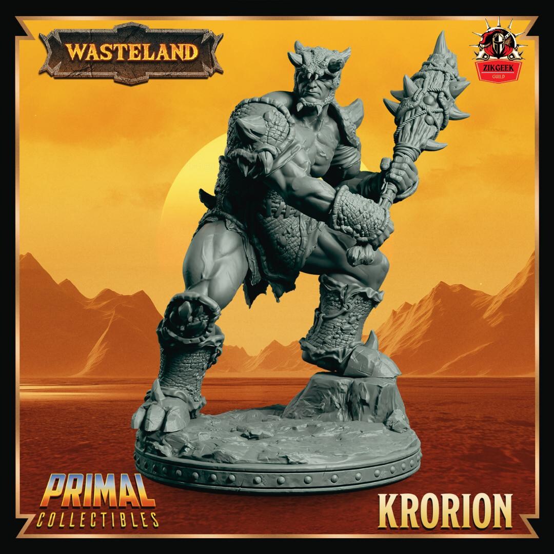 Krorion Gladiator Miniature: 28/32/38mm Fantasy RPG Mini for Dnd, TTRPG ...