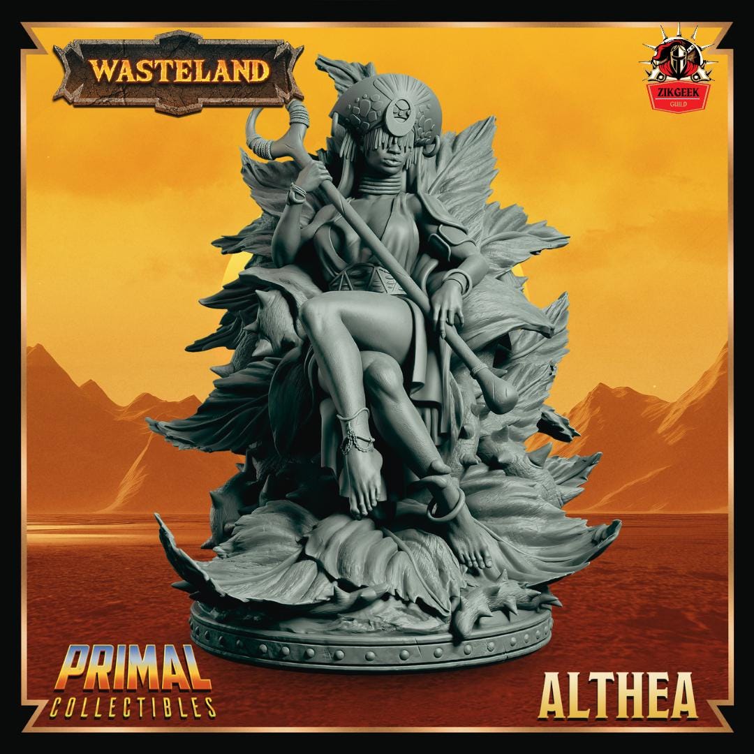 Althea Sorcerer Queen Miniature: 28/32/38mm Fantasy RPG Mini for Dnd ...