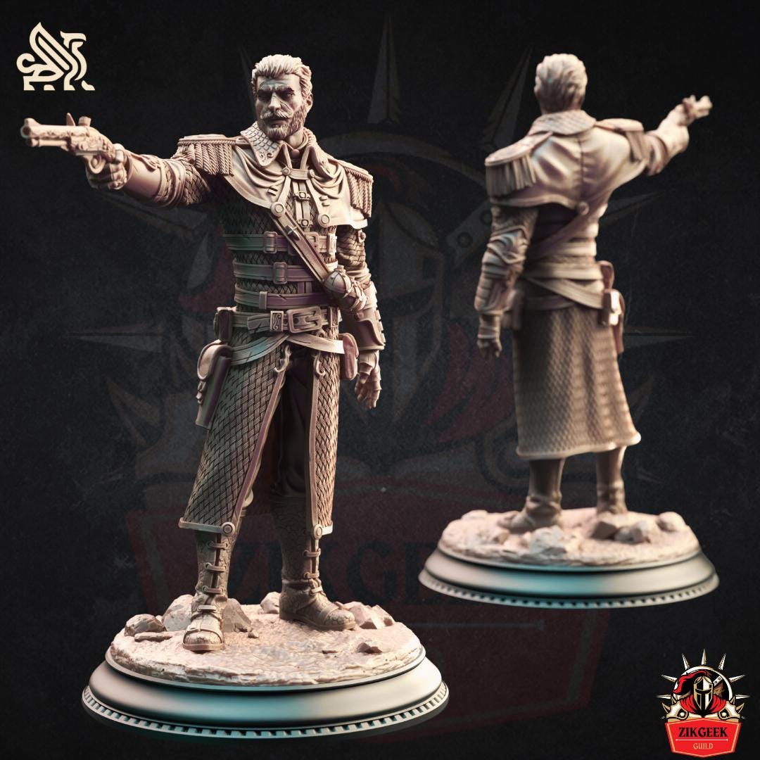 Human High Inquisitor Steampunk Miniature: 28/32/38mm Fantasy RPG Mini ...