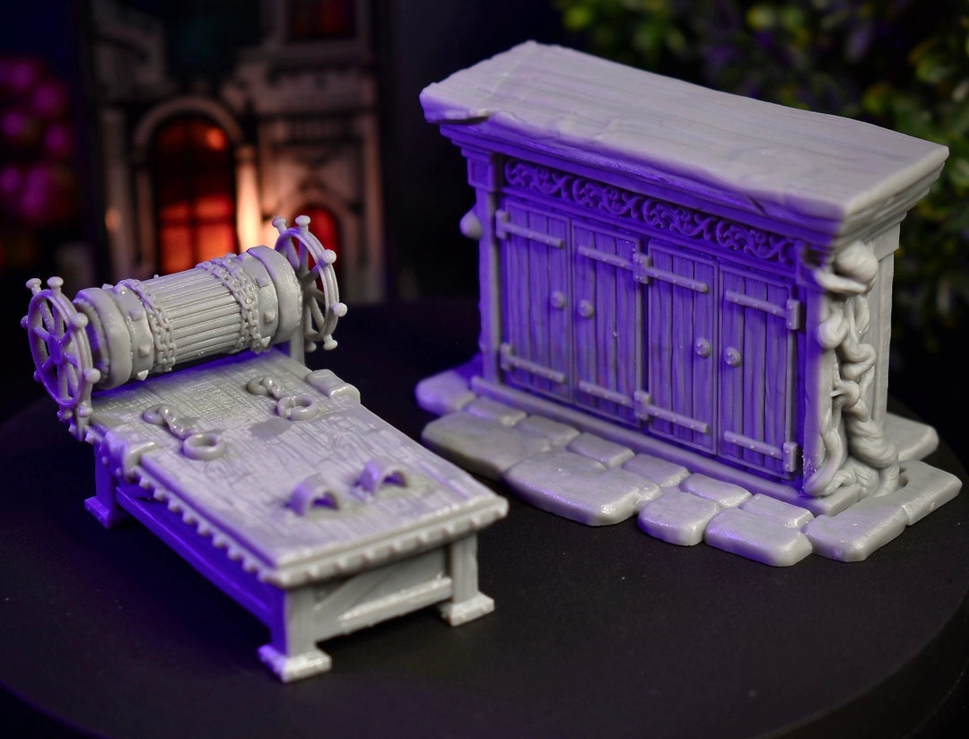 Cupboard, Torture Rack Terrain, Furniture Miniatures, Dungeons and ...