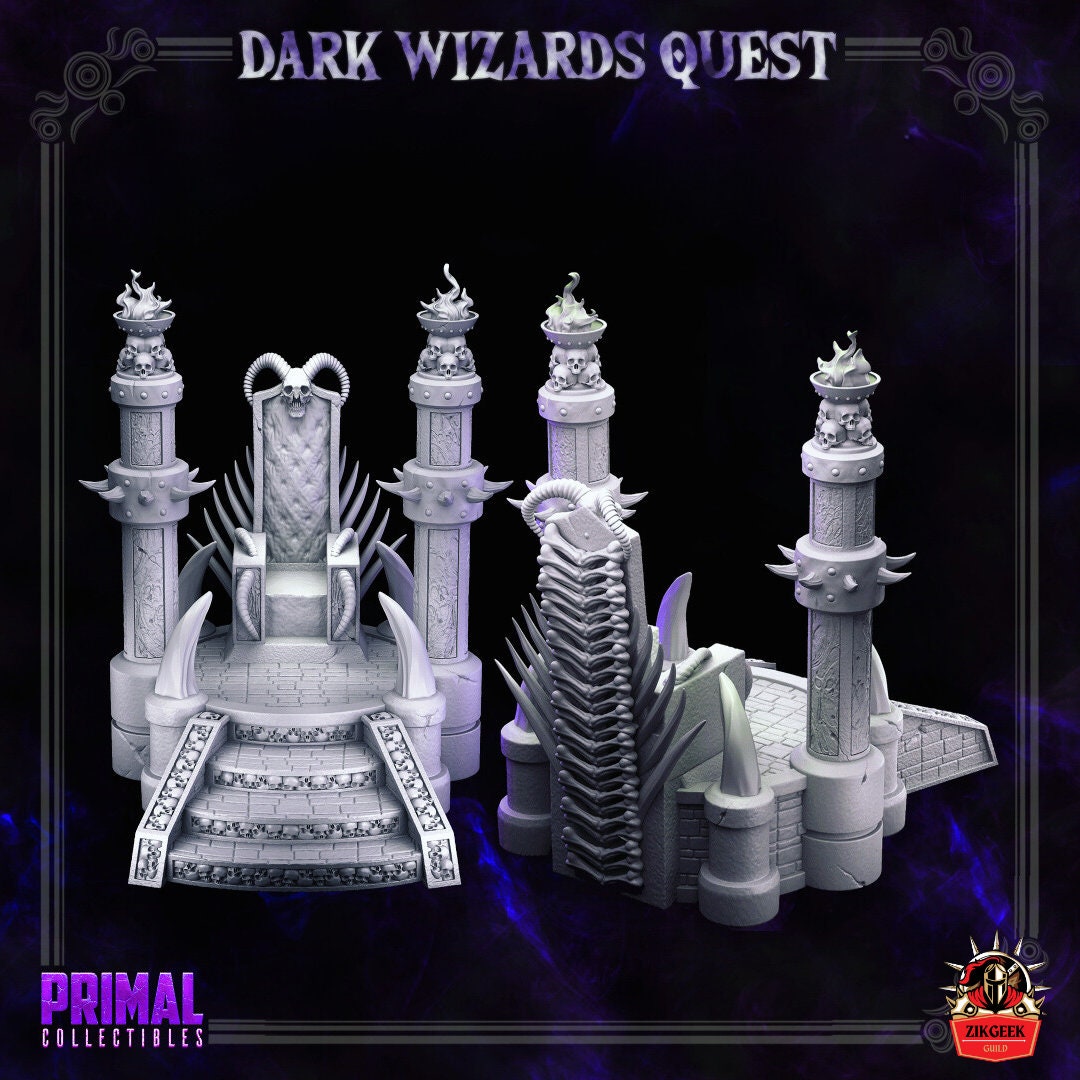 Dungeon Bone Throne Dnd Terrain Miniature Dungeons and Dragons Mini ...