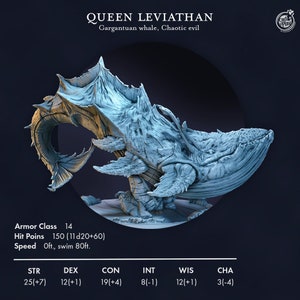 Queen Leviathan Miniature: 28/32/38mm Fantasy RPG Mini for Dnd, TTRPG ...