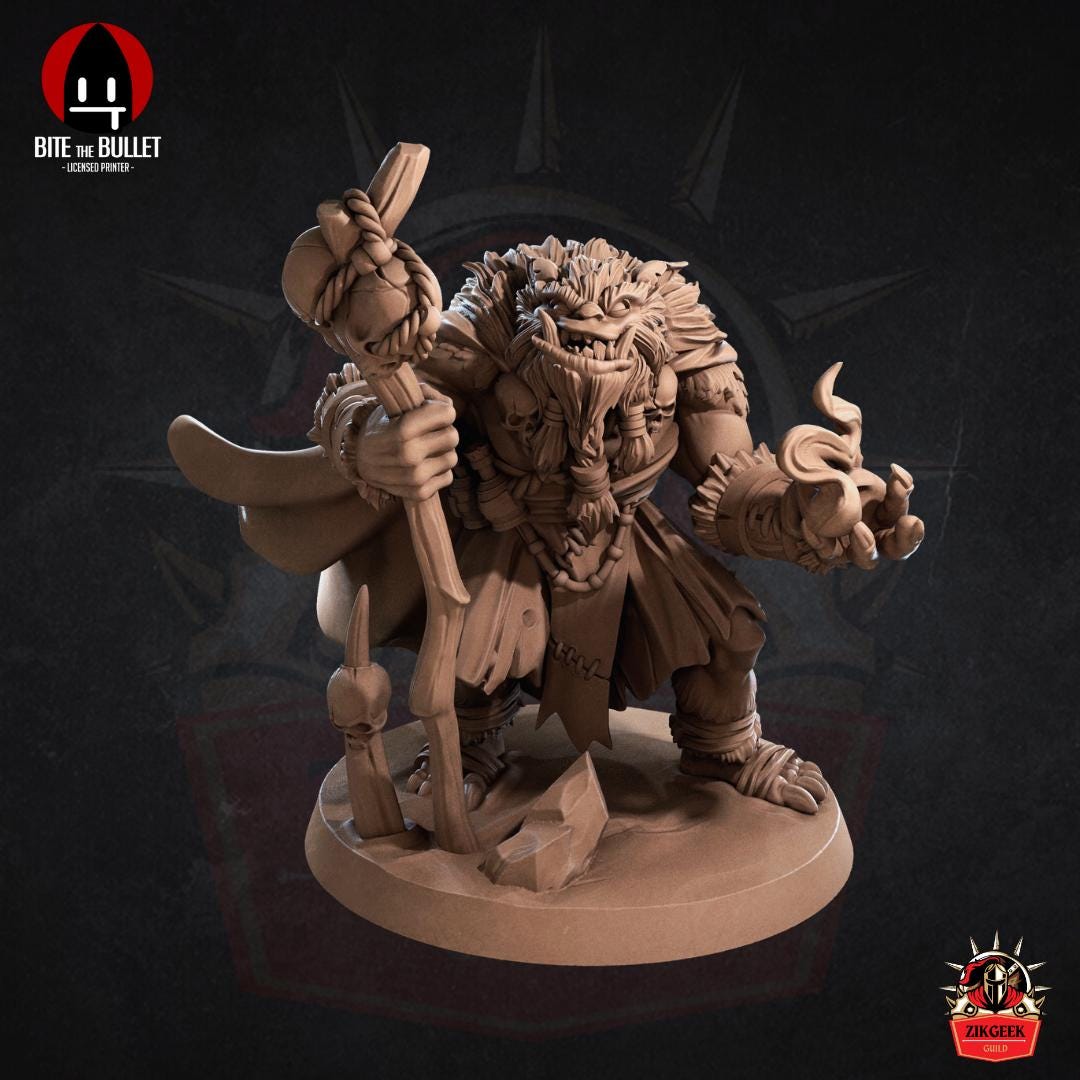 Bugbear Druid Shaman Miniature Dungeons and Dragons Mini Hero Quest RPG Board Game Great Dnd ...