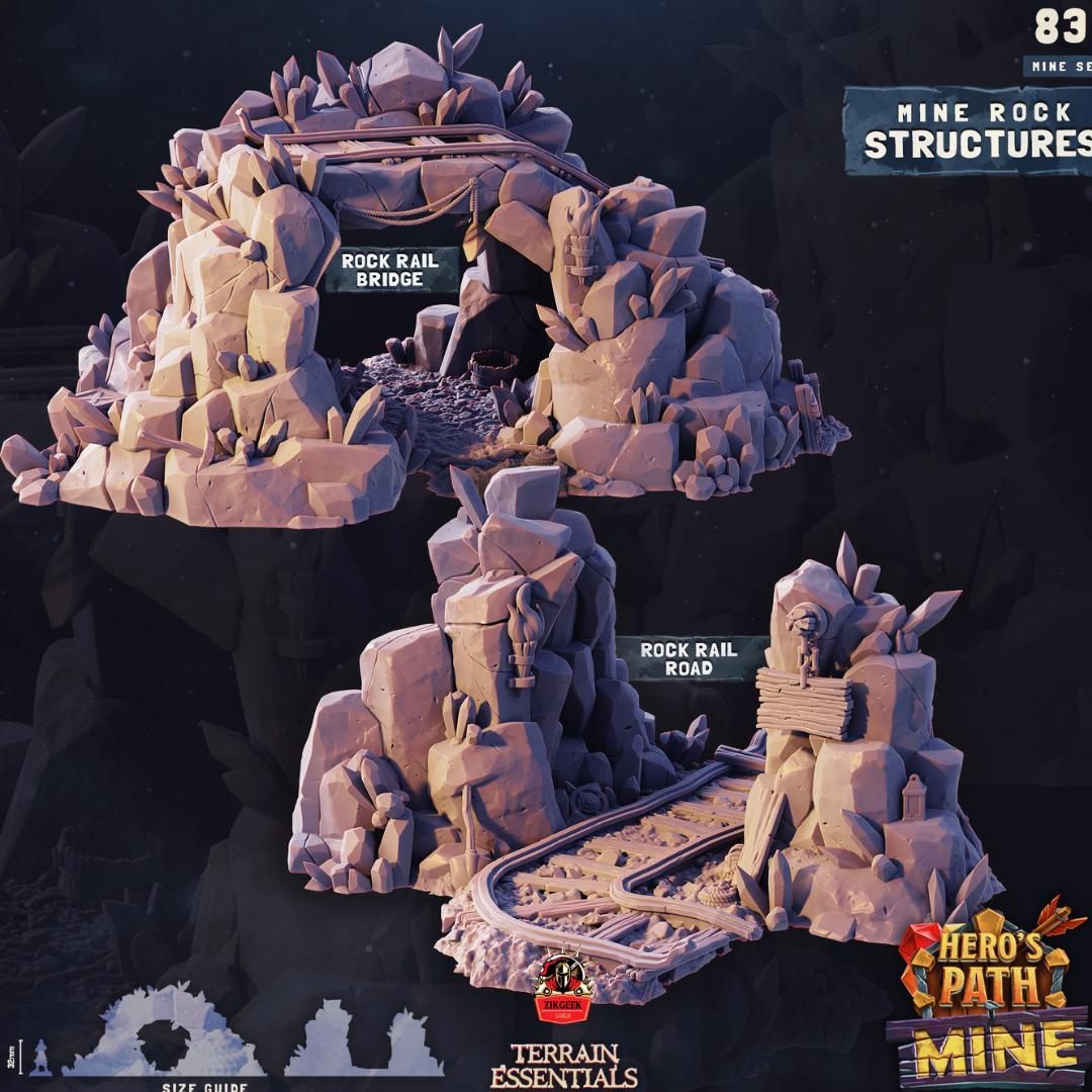 Dwarf Location Mine Rock Terrain: 28/32/38mm Fantasy RPG Mini for Dnd ...