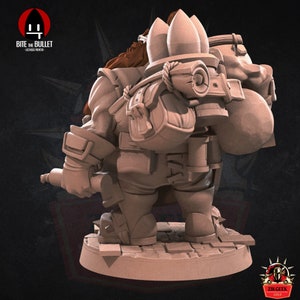 Dwarf Artillerist Watchman Dnd Miniature Dungeons and Dragons Mini Hero ...