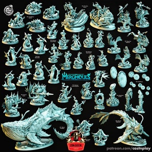 Queen Leviathan Merghouls Ocean Boss Monster Miniature Dungeons and ...