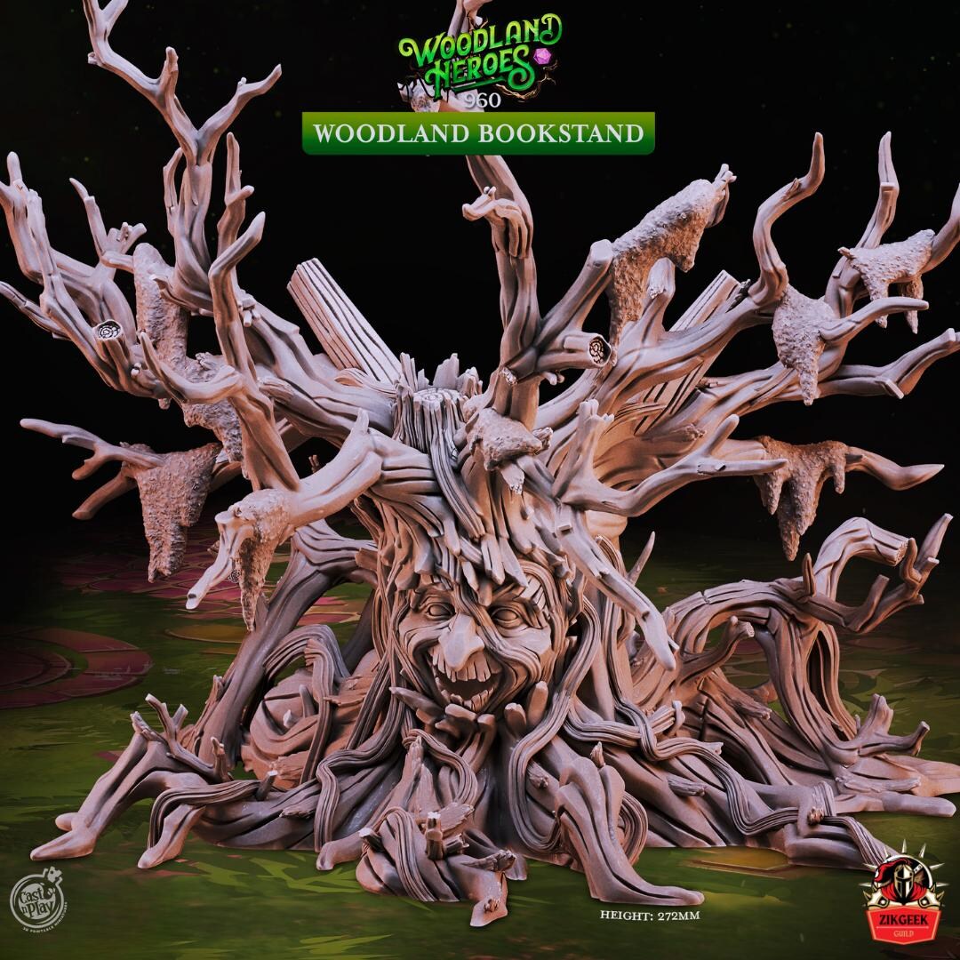 Woodland Bookstand Forest Dnd Terrain Miniatures Dungeons and Dragons ...