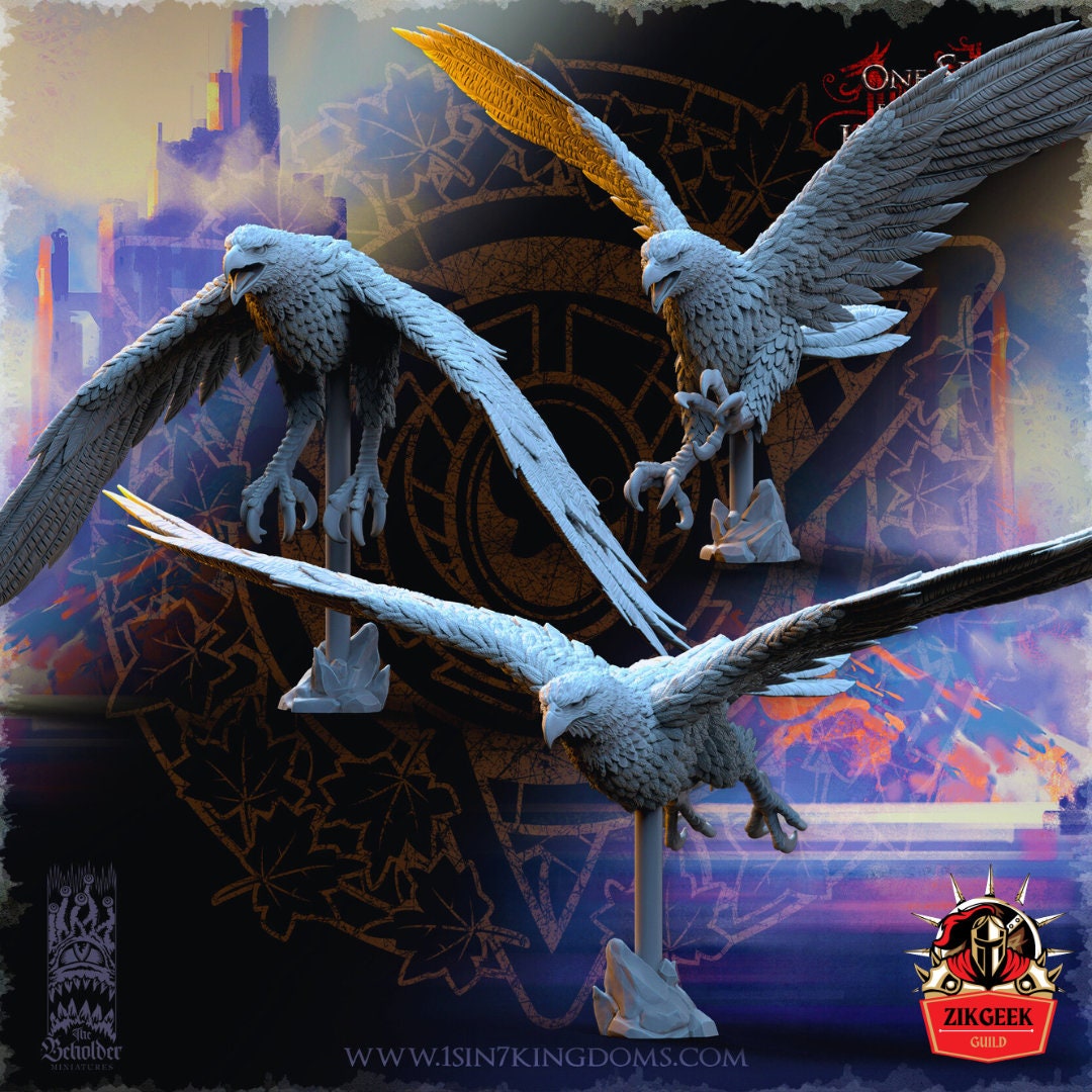 Elves Eagle Warrior Fighter Wargaming Miniature Dungeons and Dragons ...