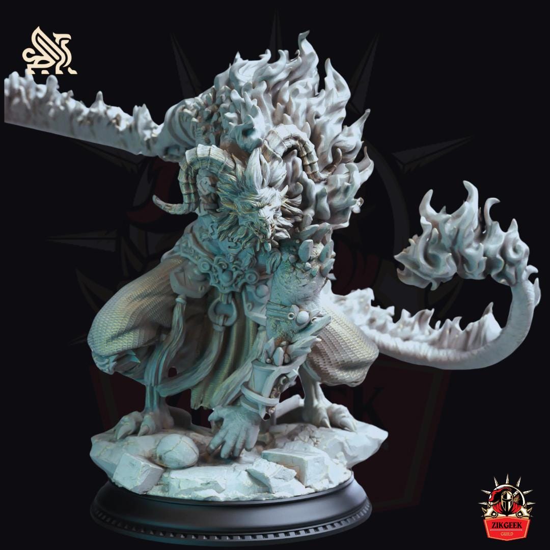 Rakshasa Demon Monster – Fantasy RPG Boss Miniature for TTRPG Dungeon ...