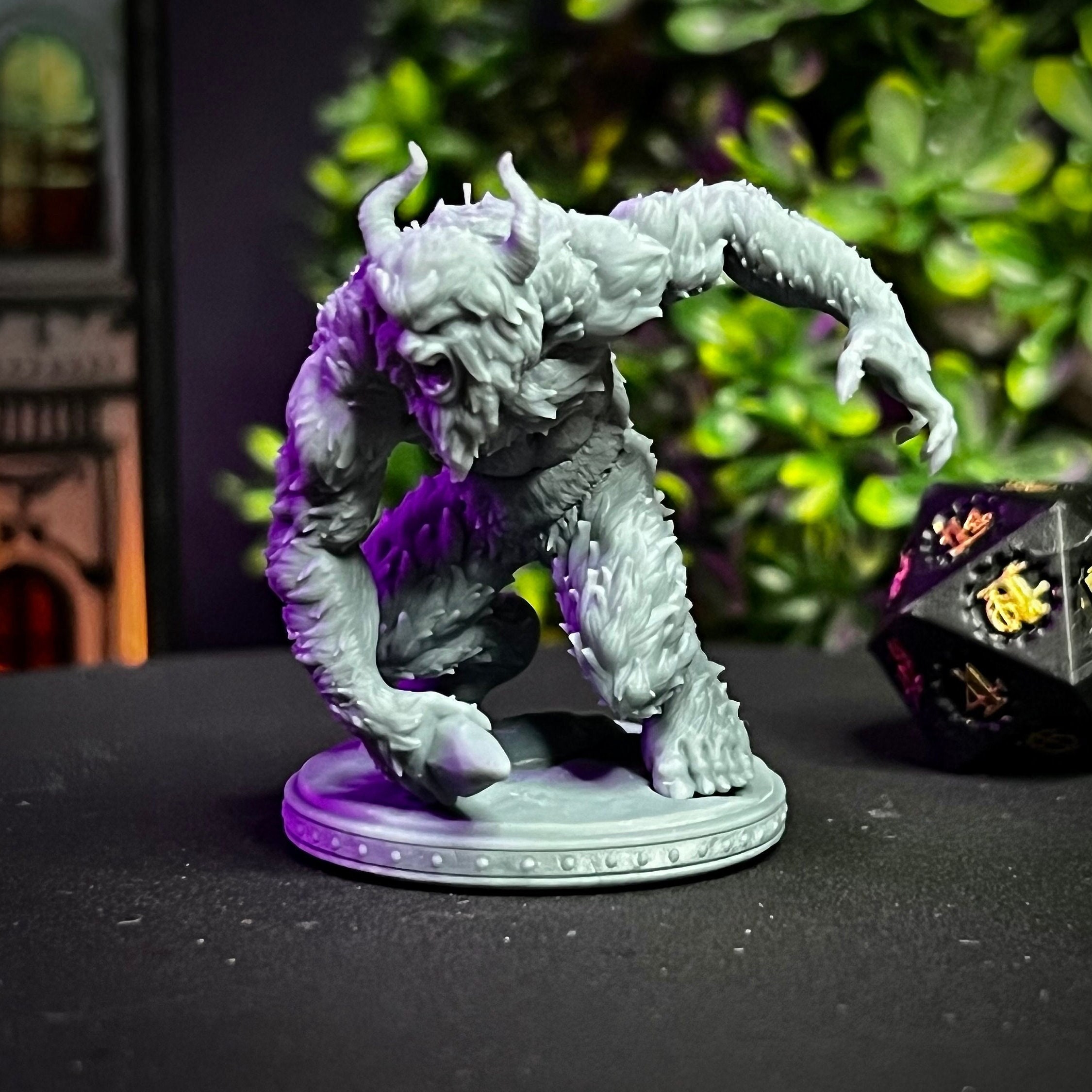 Wild Snow Yeti Monster Miniature: 28/32/38mm Fantasy RPG Mini for Dnd ...