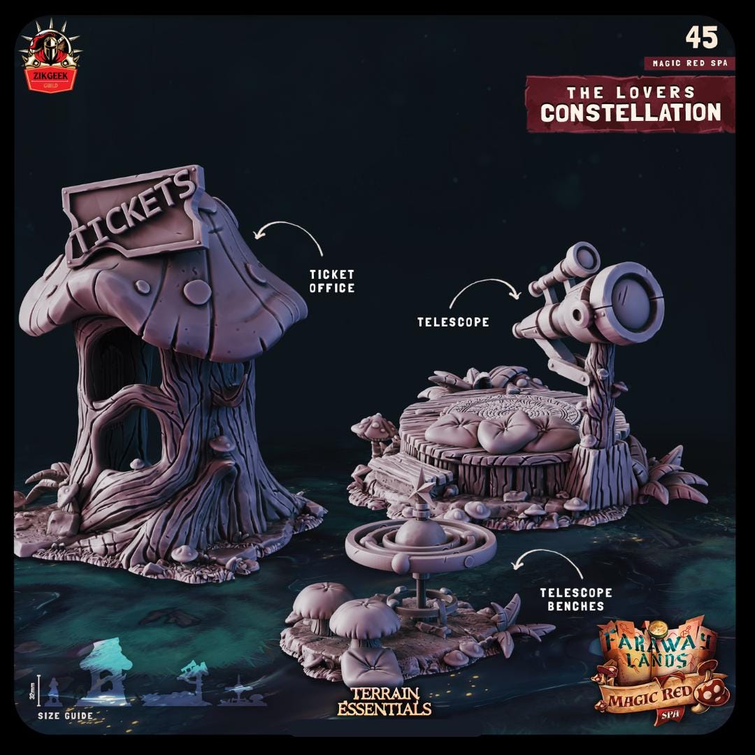 The Lovers Constellation Magic Red SPA Terrain Miniatures Dungeons and ...