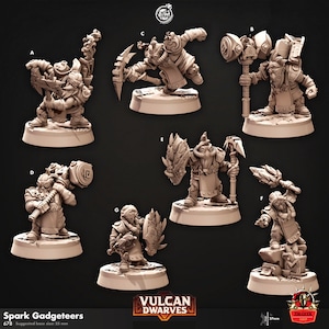Dwarfs Paladin Fighter Bundle Miniature Dungeons and Dragons Mini Hero ...